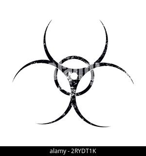 Grunge biohazard sign textured background. Vector illustration Stock ...