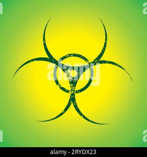 Grunge biohazard sign textured background. Vector illustration Stock ...