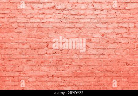 Coral pink toned brick wall background texture Stock Photo - Alamy