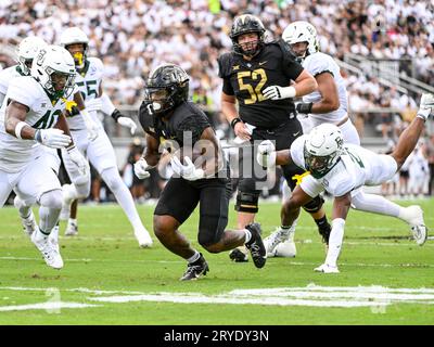 Central Florida running back RJ Harvey runs the 40-yard dash at the NFL ...
