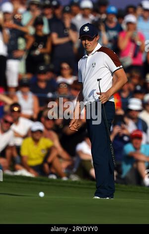 Matt Fitzpatrick of Team Europe during a practice round at the Bethpage ...
