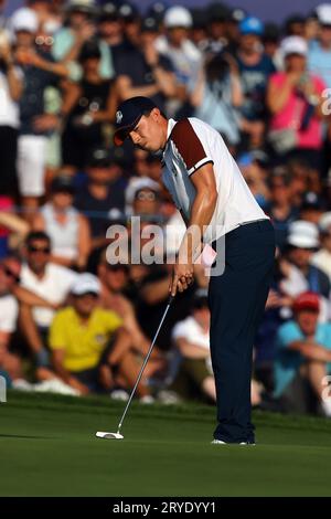 Matt Fitzpatrick of Team Europe during a practice round at the Bethpage ...