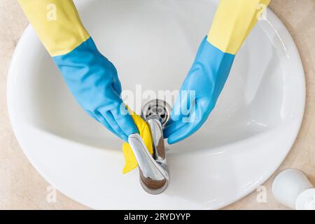 Bathroom and toilet yellow cleaning concept, housecleaning, hygiene ...