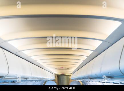 Close-up aircraft cabin Stock Photo - Alamy