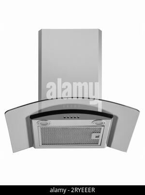 Kitchen hood on white background. Kitchen hood Stock Photo - Alamy