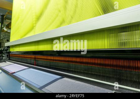 Modern automatic spinning machine Stock Photo - Alamy