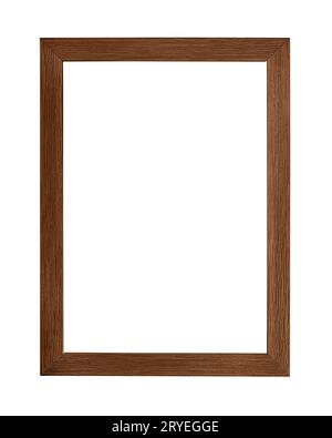 Modern dark brown picture frame on white Stock Photo - Alamy