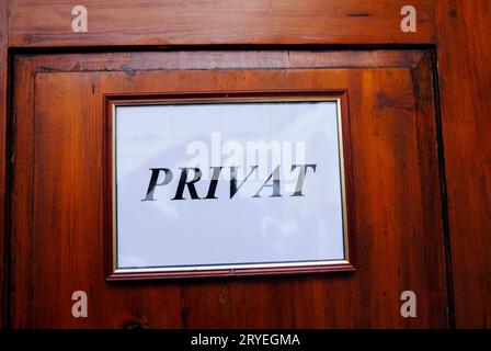 private sign, symbol for privacy and private possession or property ...