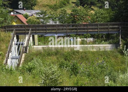 retention basin in flood protection, preventive measure against natural ...