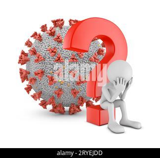 question mark symbol with virus illustration design. pandemic virus ...