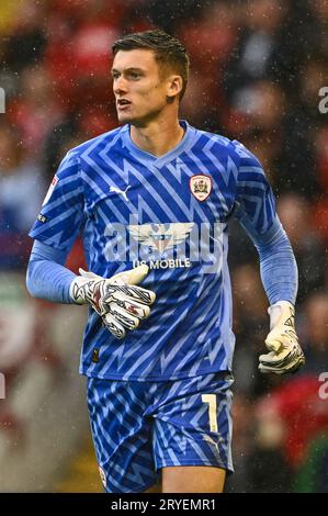 Liam Roberts #1 of Barnsley during the Sky Bet League 1 match Barnsley ...