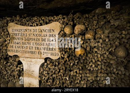 September 30, 2023: The Paris Catacombs, a network of underground ...