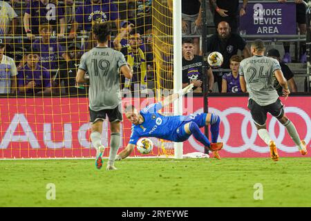 CF Montréal goalkeeper Jonathan Sirois blocks a goal shot by the CF ...