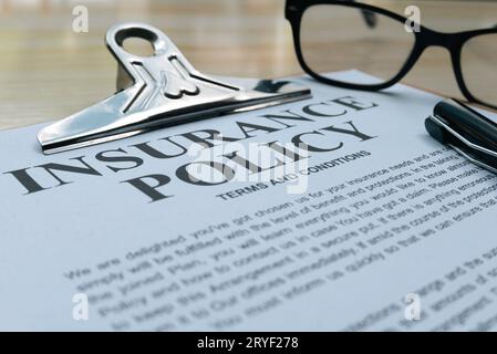 Insurance Service Information Form Concept Stock Photo - Alamy