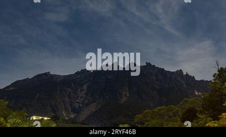 Night view of The greatest Mount Kinabalu of Sabah, Borneo Stock Photo ...