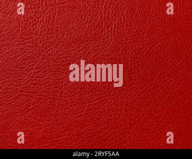 Genuine red color leather. Natural material with design lines pattern ...