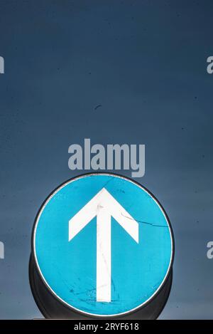 direction arrow points in one way, sign to move towards this direction ...