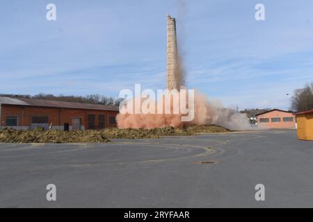 Explosion and blasting in construction Stock Photo - Alamy