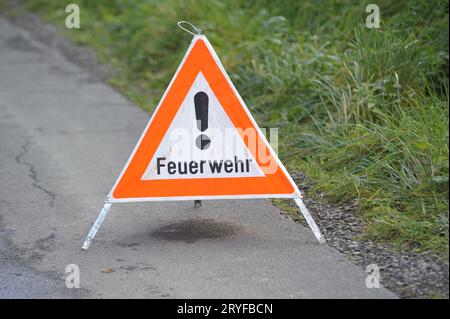 a fire department sign in german Feuerwehr, rescue and emergency ...