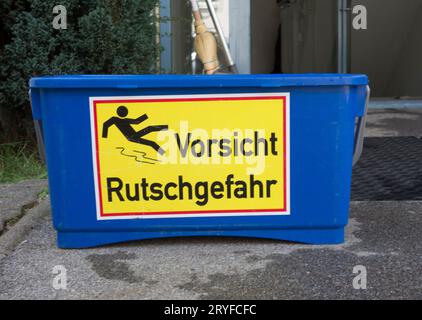 danger of slipping and injury, prevention of accidents at the workplace ...