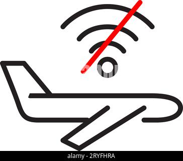 Airplane mode for a device. No internet signal. Pixel perfect icon ...