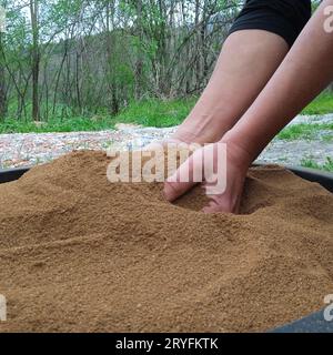 Mining of the natural resource sand Stock Photo - Alamy