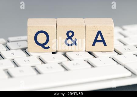 Questions and answers symbol. Concept word Questions Answers on ...