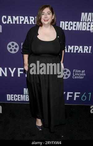 Samy Burch attends opening night of 61st New York Film Festival with ...