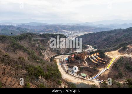 Wonju suspension bridge view Stock Photo - Alamy
