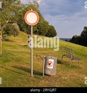 Ban on driving road sing Stock Photo - Alamy