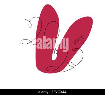 2023 New Year single continuous line art. Holiday greeting card ...