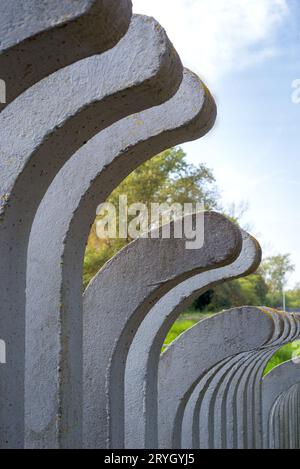 Concrete fence posts Stock Photo - Alamy