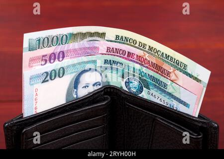 Mozambican money - metical in the black wallet Stock Photo - Alamy