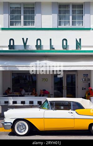 Art Deco Pontiac car, Miami, Florida, USA Stock Photo - Alamy
