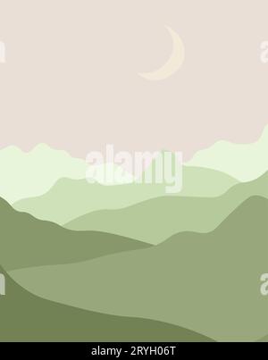 Abstract Layered Hills Vector illustration Stock Vector Image & Art - Alamy