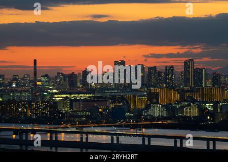 Metropolitan Expressway Central Loop Line and Tokyo Town Stock Photo ...