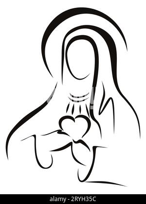 Blessed Virgin Mary portrait Stock Photo - Alamy