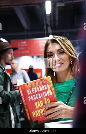 Alexandra Pascalidou during Bokmässan, book fair, at Svenska mässan ...