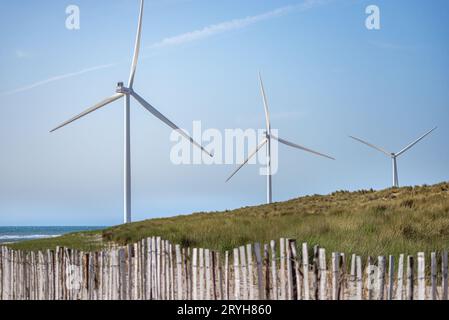 4 June 2023, Rotterdam, Netherlands, wind power turbines facilities in ...