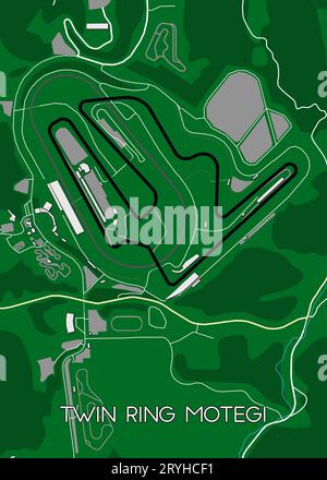 Twin Ring Motegi Track Map for Poster Wall Art Stock Vector Image & Art ...
