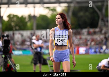 Angelina Topic of Serbia (women's high jump) during the Meeting de ...