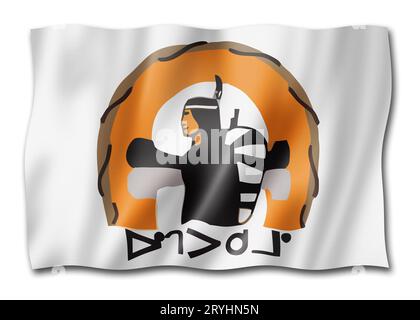 Cree people ethnic flag, Canada. 3D illustration Stock Photo - Alamy