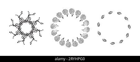 Wreath group in quirky vector style isolated on white background ...