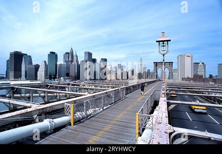 The Manhattan skyline without the World Trade center twin towers set ...