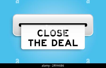 White coupon banner with word closed from machine on blue color ...