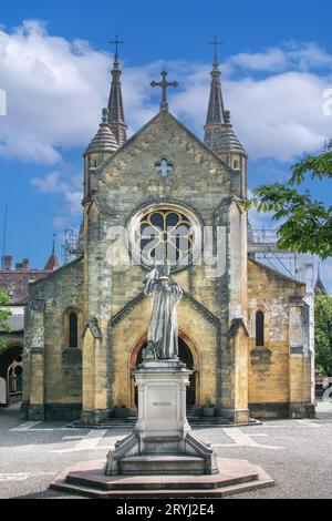 Neuchatel Collegiale Church, Switzerland Stock Photo - Alamy