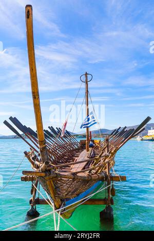 The ancient ship Argo in the port of Volos Stock Photo - Alamy