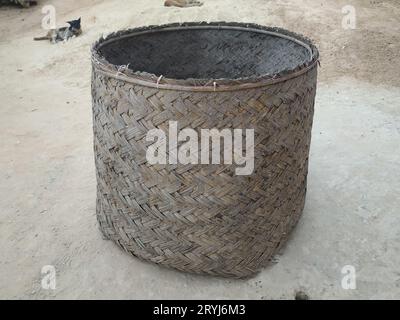 this is a bamboo rice and paddy storage Stock Photo - Alamy