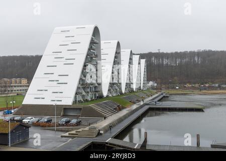 The Wave in Vejle designed by Henning Larsen Architects Stock Photo - Alamy