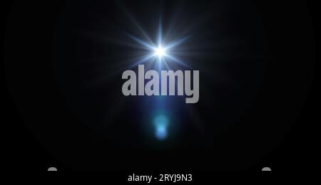 Star of Jesus with rays of light. Christmas star of the Nativity of ...